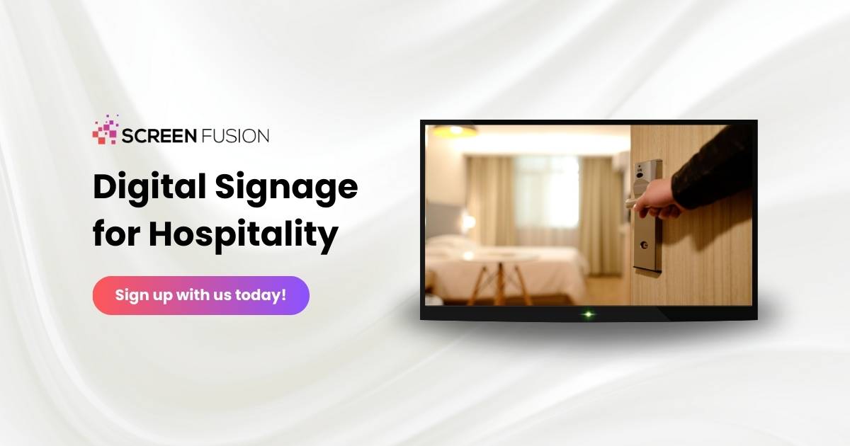 Señalización digital para hoteles y hostelería | Screen Fusion